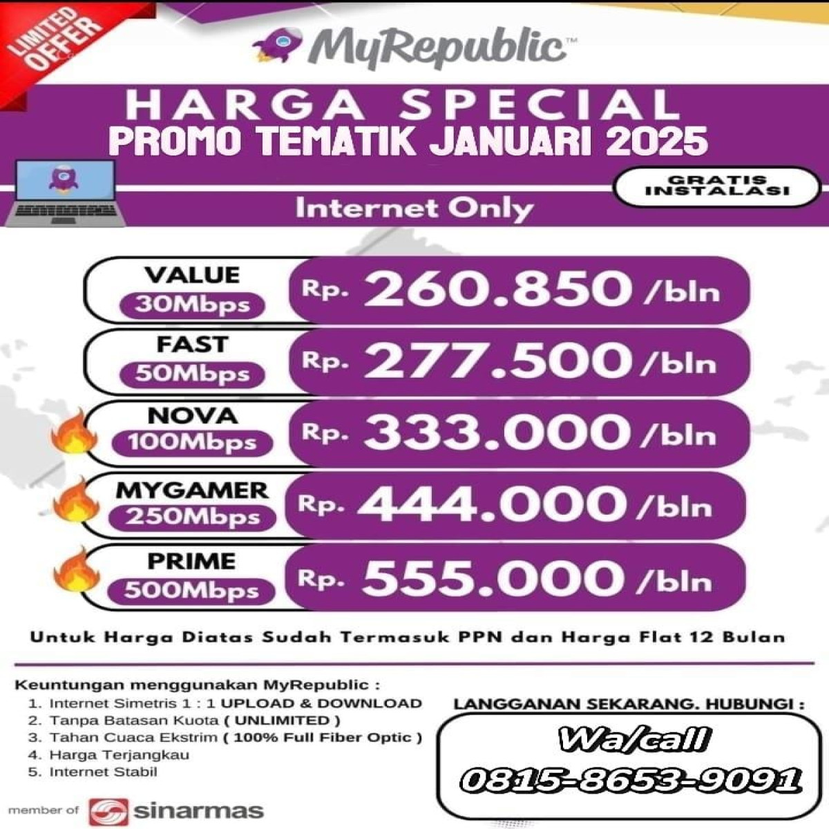 Coverage MyRepublic Cluster A Dream Residence BSD, Tangsel √ ...